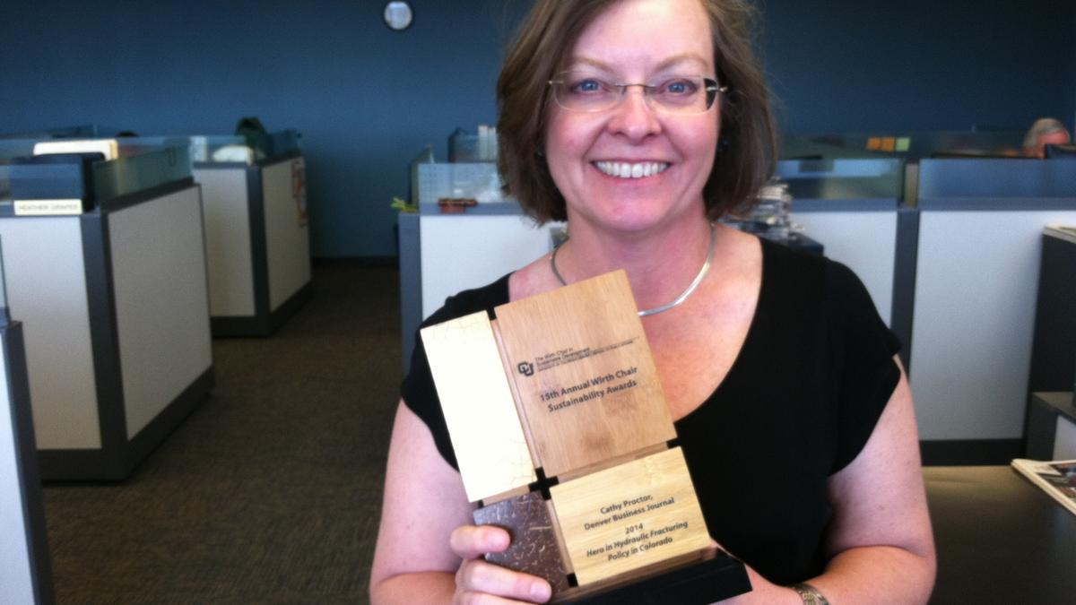 DBJ's Cathy Proctor honored for energy coverage - Denver Business Journal