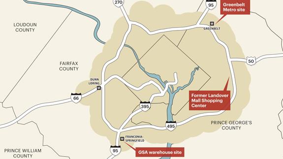 How the three FBI headquarters shortlist sites stack up - Washington ...