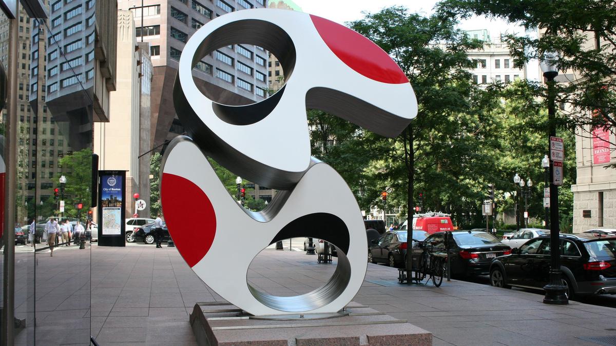 Equity Office debuts abstract art in front of 225 Franklin St. - Boston ...