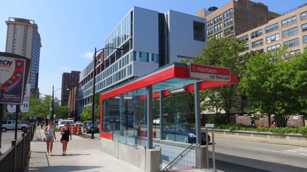 Chicago Transit Authority debuts modern look at Harrison rail station ...