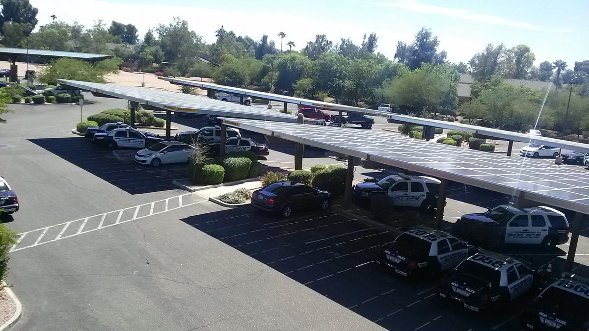 Mesa fires up new solar array for police station - Phoenix Business Journal