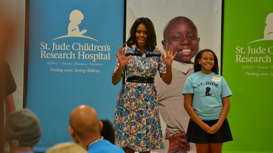 Michelle Obama visits St. Jude Children's Research Hospital - Memphis ...