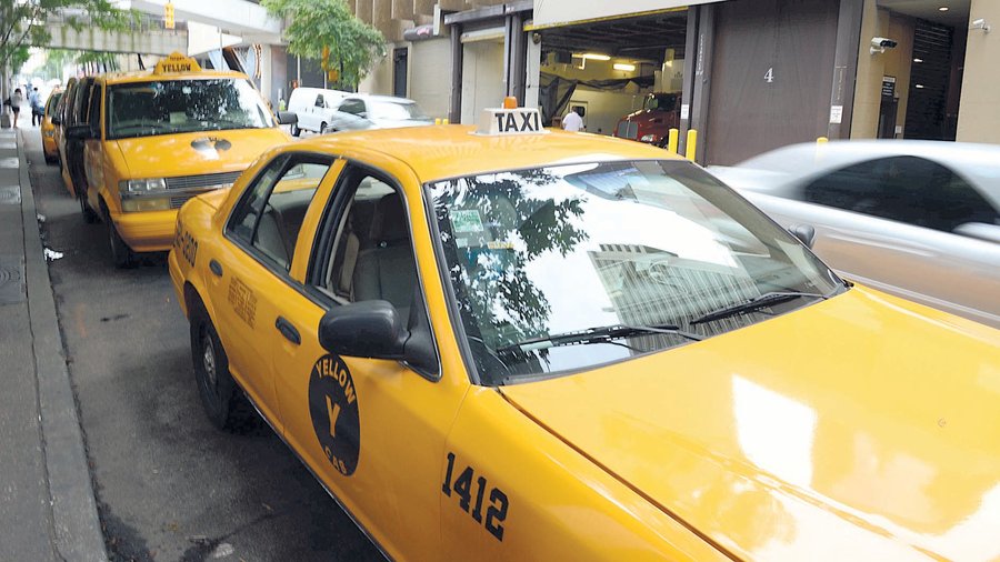 Yellow Cab Taxi in downtown Atlanta