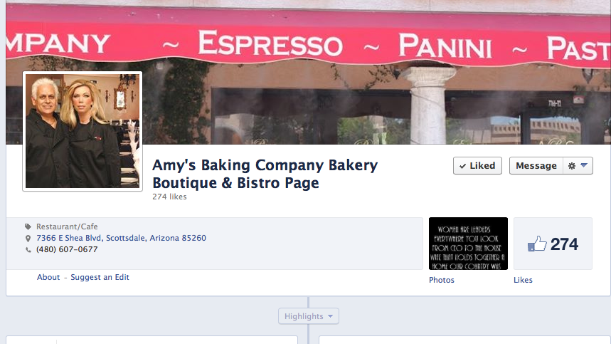 Amy's Baking Co. creates new Facebook page, heated comments continue ...