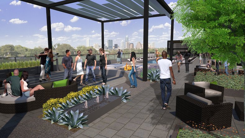 Lamar Union 5 pool deck rendering