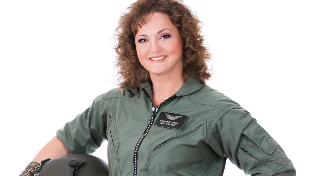 Black Hawk helicopter pilot Elizabeth McCormick gives three business ...