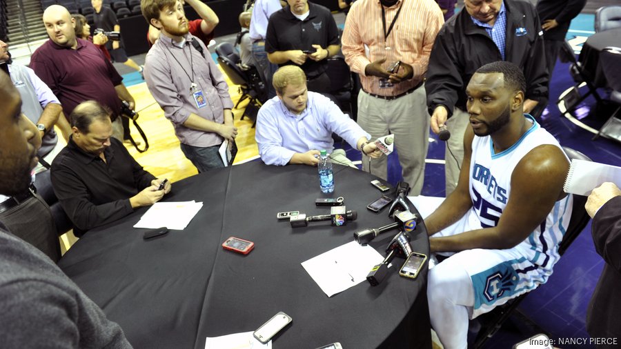 Charlotte Hornets media Day at Time Warner Cable Arena on the Main Court