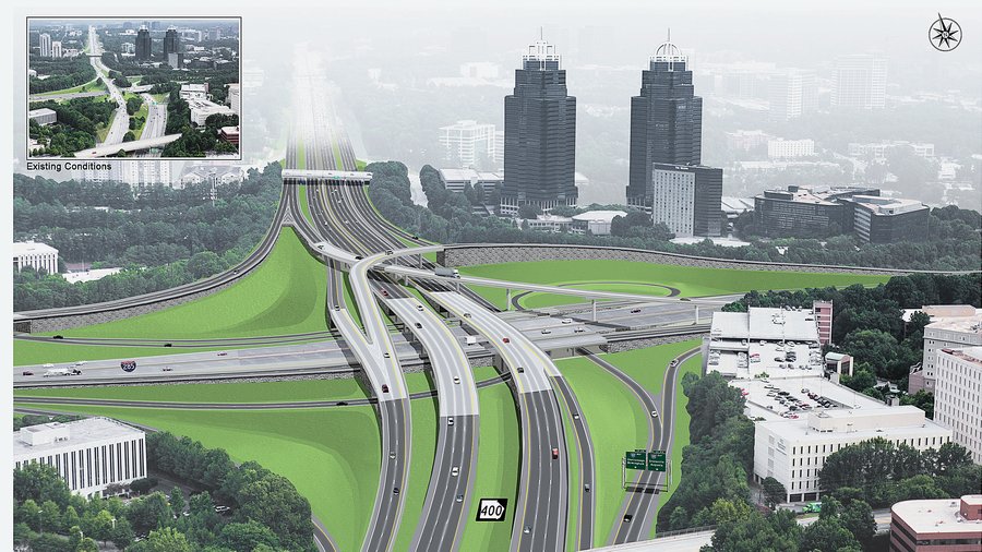 Interchange of the future: I-285 and Georgia 400 - Atlanta Business ...