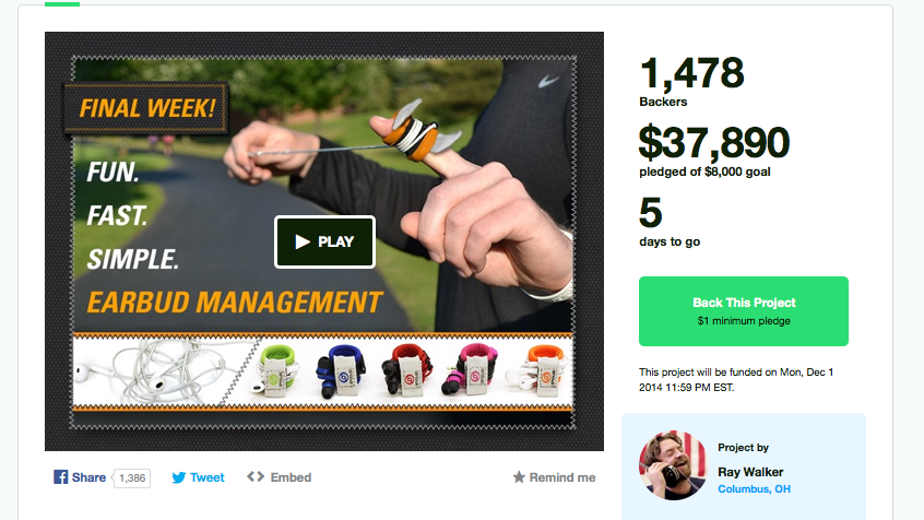 Kickstarter campaign for Spoolee earbuds untangler turns up volume ...