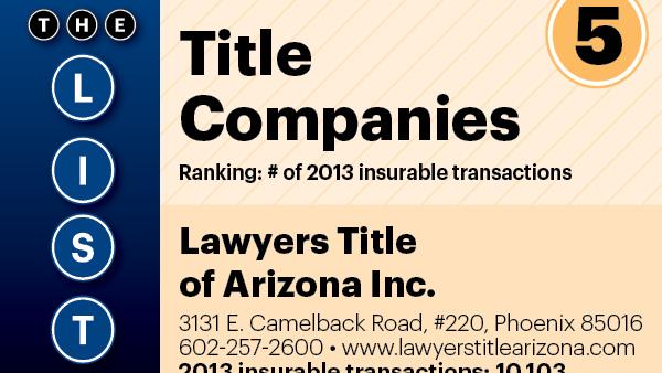 Top of the Phoenix lists: Title companies - Phoenix Business Journal