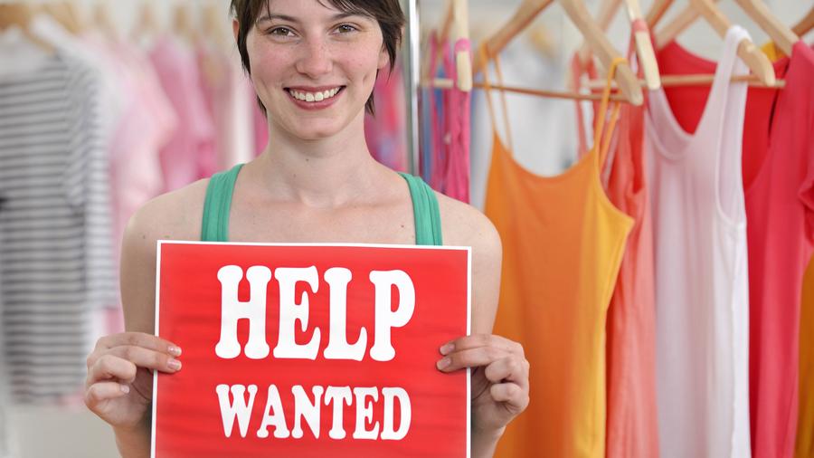 THINKSTOCK Help Wanted Jobs Hiring Hire Store Small Business