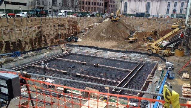 VIDEO: Comcast tower gets 14-million-pound concrete base - Philadelphia ...