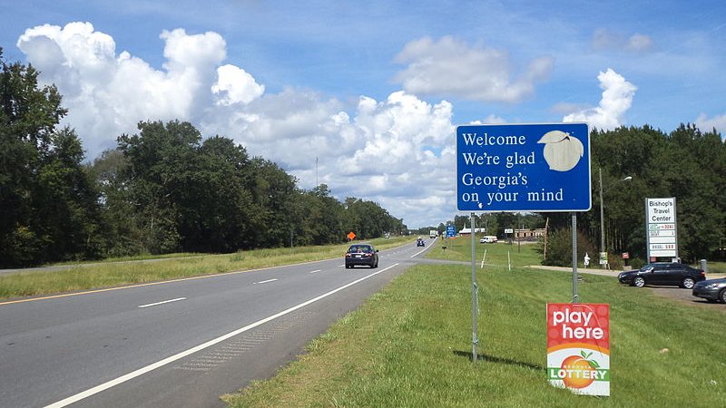 Georgia welcome sign, US27NB