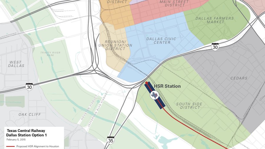 Texas Central Railway picks 2 sites for Dallas high-speed rail station ...