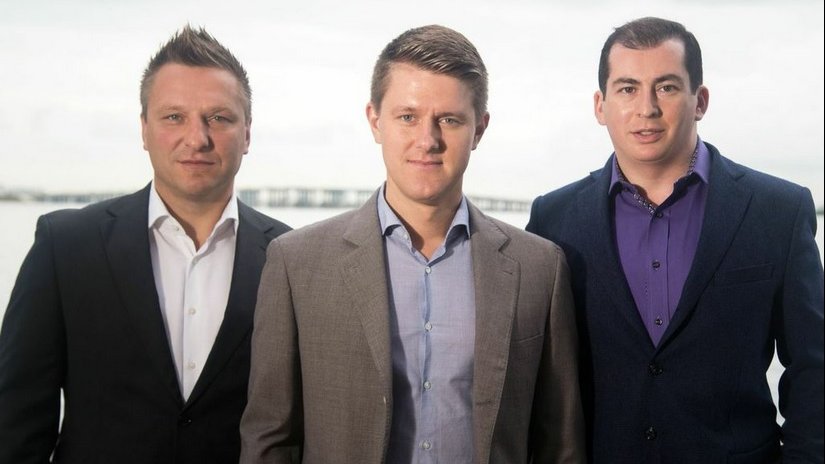 Darius Kasparaitis, Gennady Barsky and Tim Lobanov