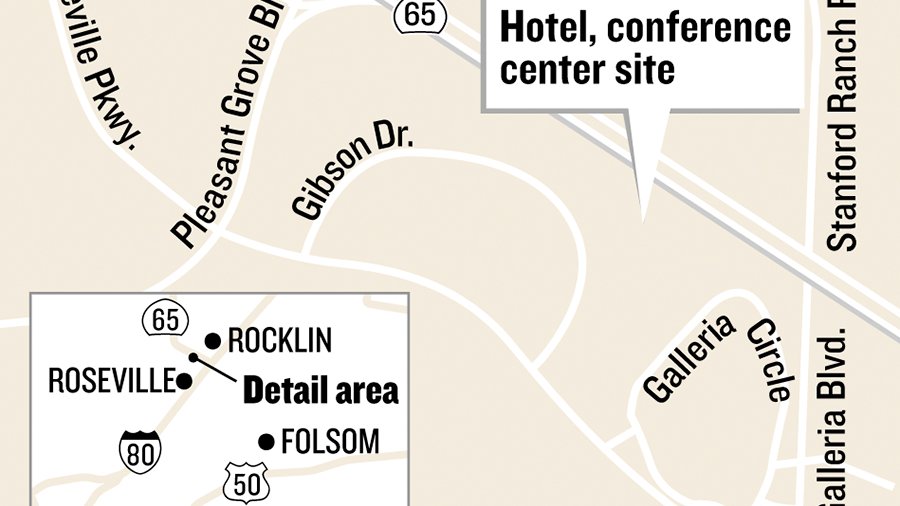Map-Roseville convention center site