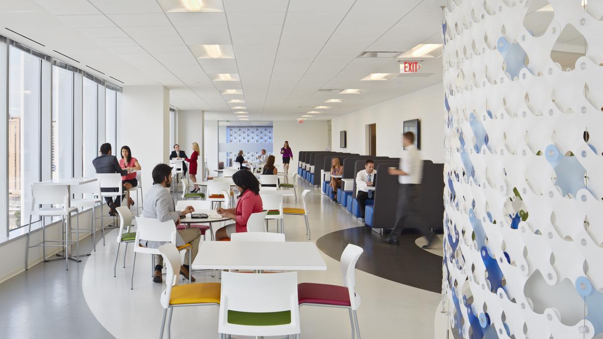 Tour BBVA Compass' corporate cafe and fitness center - Houston Business ...