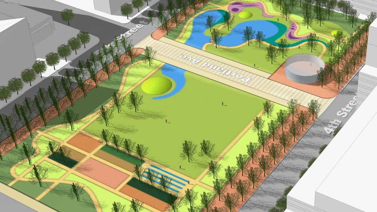 Conceptual renderings unveiled for downtown park near Vikings stadium ...