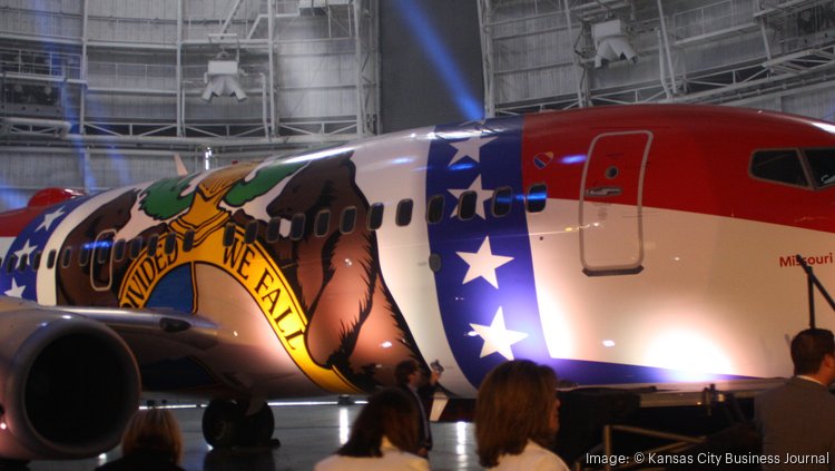 Southwest's 'Missouri One' aircraft opens KCI's new terminal - Kansas ...
