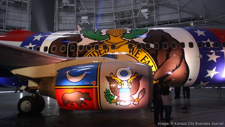 Southwest's 'Missouri One' aircraft opens KCI's new terminal - Kansas ...