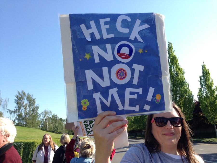 Scenes from the protest outside Nike's headquarters - Portland Business ...