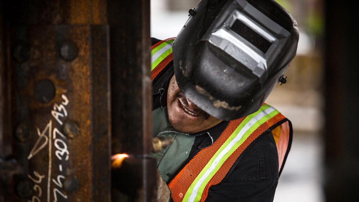 Image of the day: Skanska worker slices through iron at Rex Healthcare ...