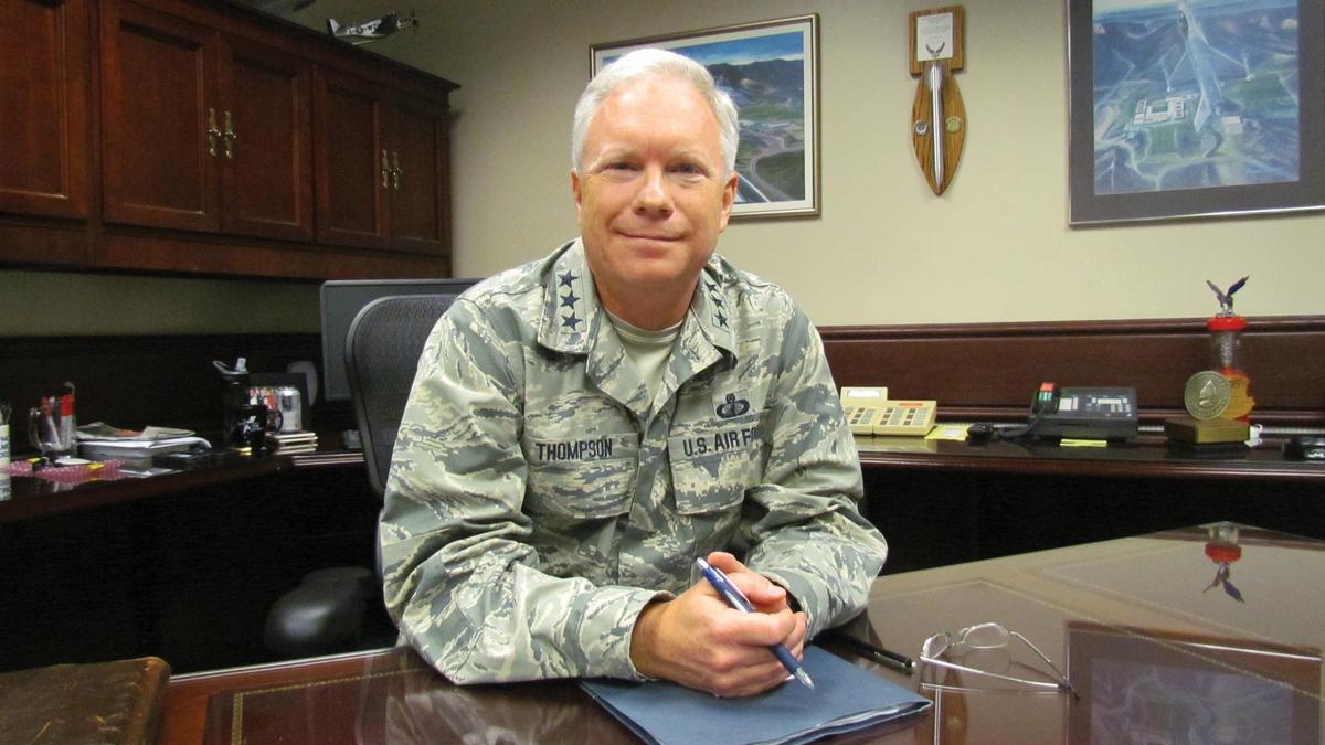 U.S. Air Force leaders Lt. Gen. John Thompson, Col. John Devillier ...