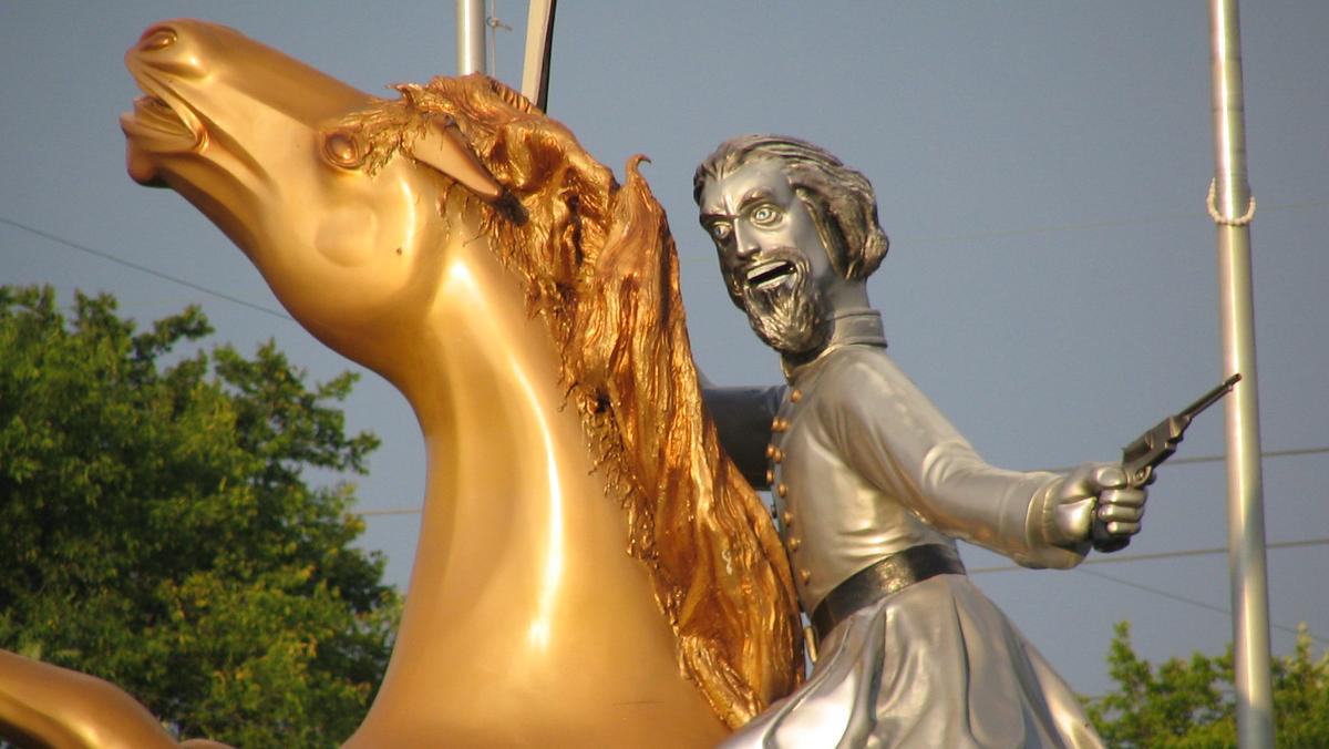 Nathan Bedford Forrest statue along Interstate 65 vandalized with pink ...