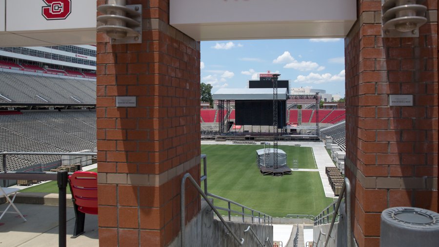 Behind the scenes: Setting up for the Rolling Stones concert at N.C ...