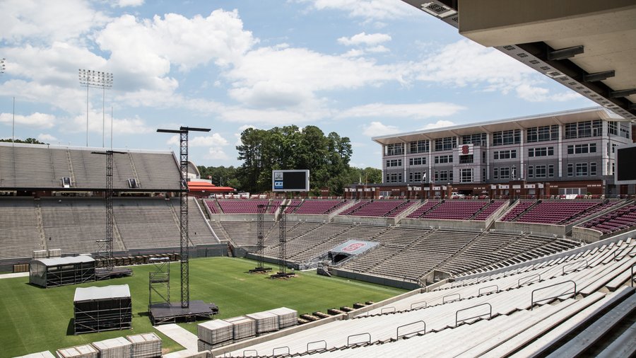 Behind the scenes: Setting up for the Rolling Stones concert at N.C ...