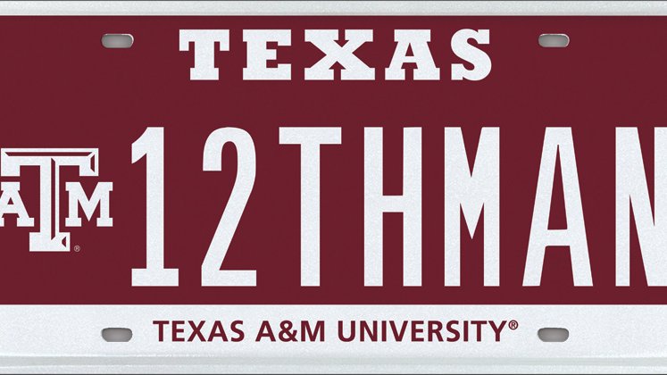 Exclusive Texas A&M license plate to be offered at auction