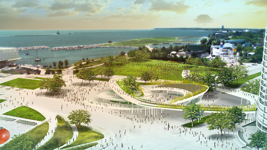 Inside the Lakefront Gateway designs: AECOM's 'Hanging Gardens' takes ...