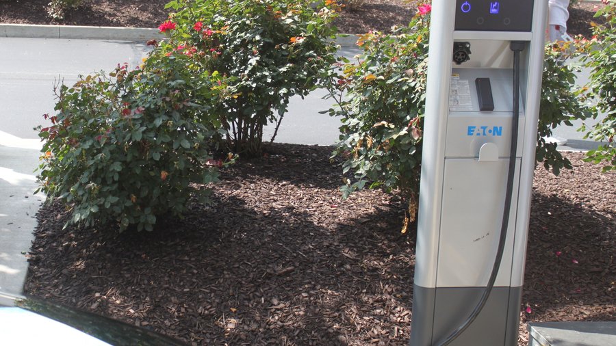 The Eaton Level II EV charging station now located at Consol Energy's ...