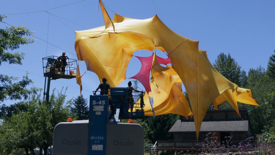 Pickathon tent yellow