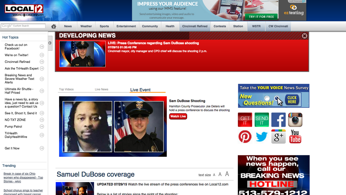 Headlines roundup: UC police officer charged with murder - Cincinnati ...
