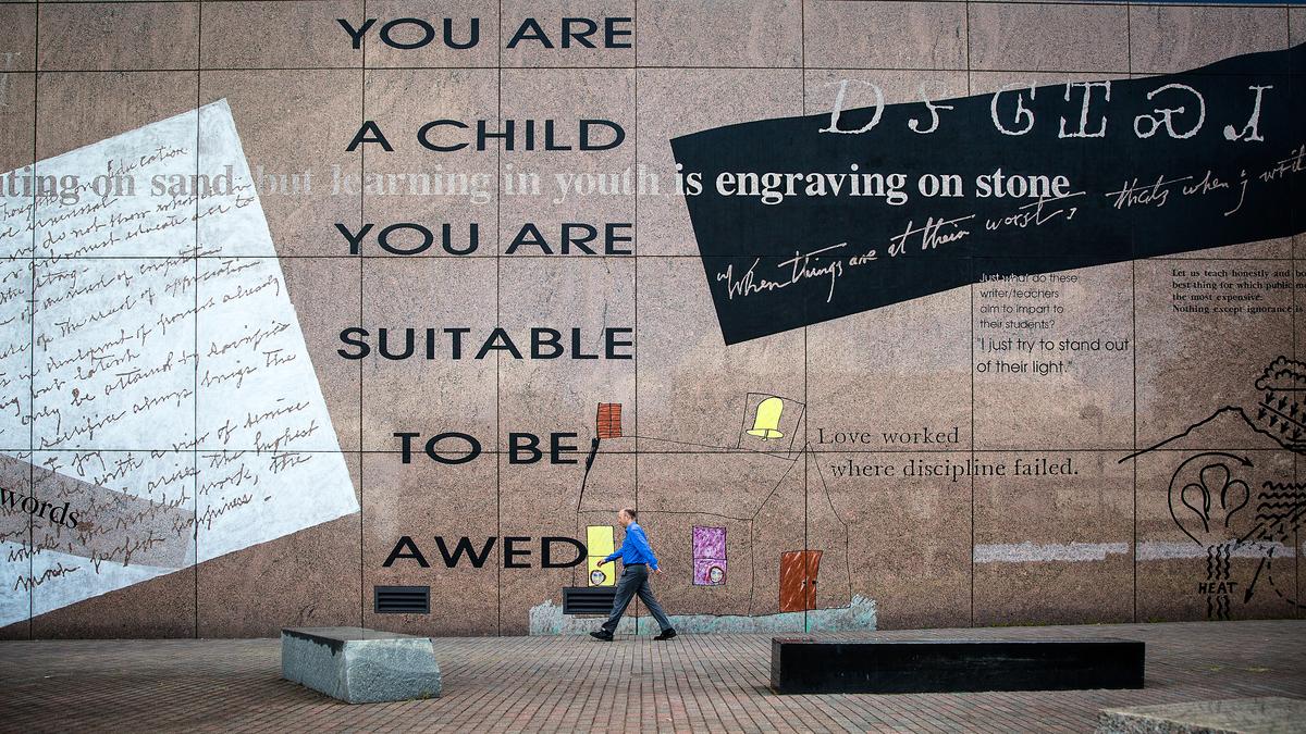 Image of the day: The writing's on the Education Wall in Raleigh ...