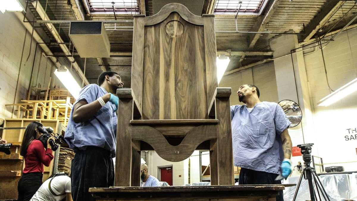 Inmates craft chair for Pope Francis - Philadelphia Business Journal