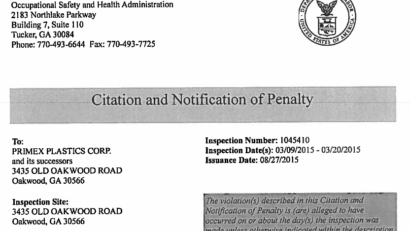 OSHA fines Primex Plastics after two workers lose fingers in accidents ...
