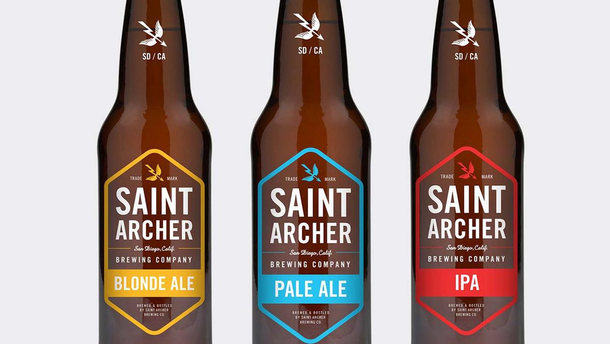 Saint Archer Gold, a craft light lager from Saint Archer Brewing ...