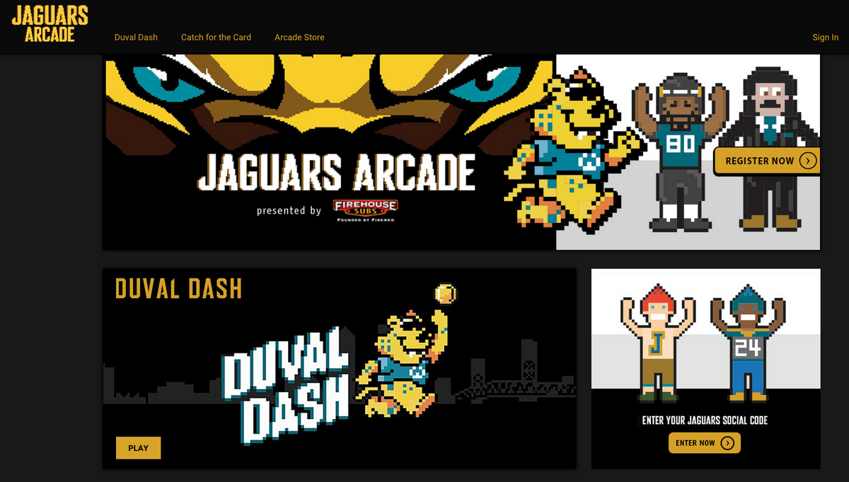Jaguars debuts its own arcade site, launches first team-inspired game ...