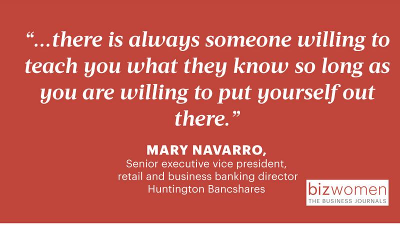 Columbus bank executive Mary Navarro talks about her first job - Bizwomen