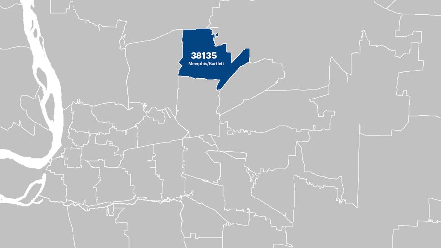 Memphis Area Wealthiest ZIP codes Map Most Affluent Local Education ...