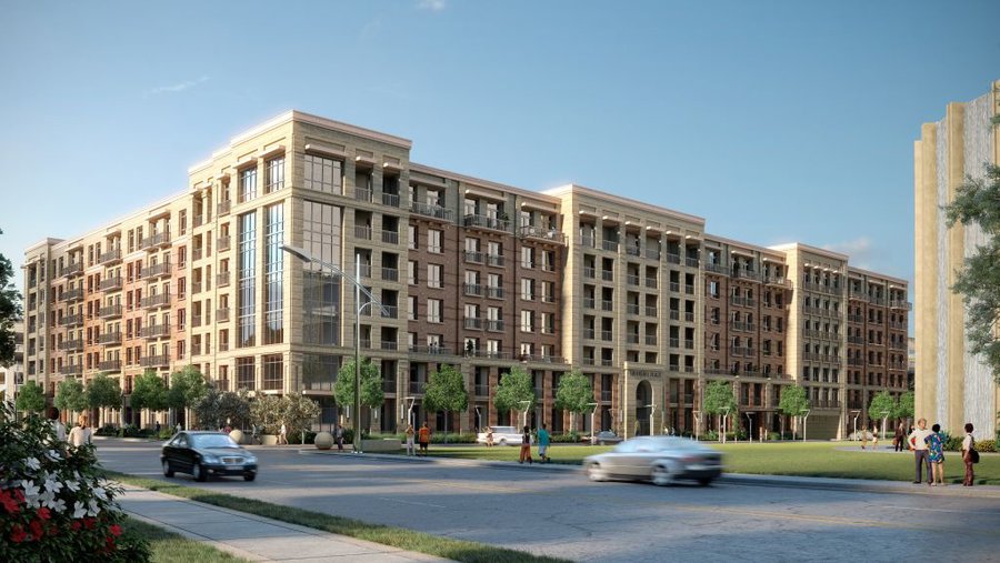Hines WaterWall Place Rendering