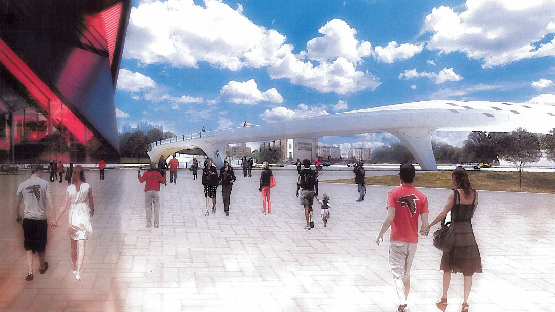 New renderings show big new bridge into Mercedes-Benz Stadium ...