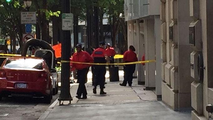 Handcuffed man dives through downtown Atlanta building window - Atlanta ...