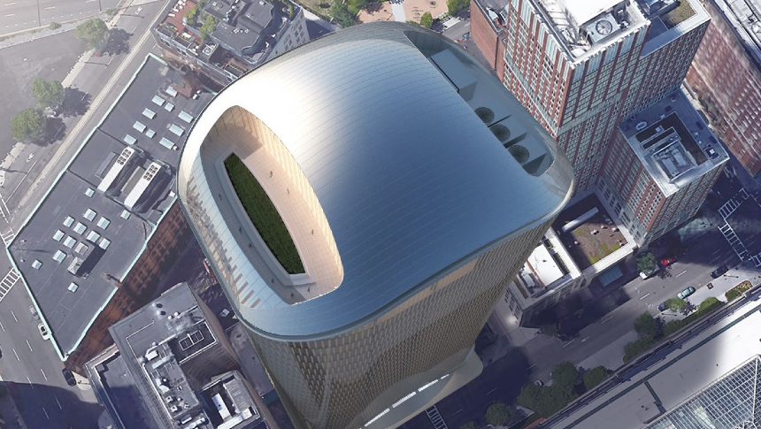 380 Stuart St. - aerial rendering, 10.6.15