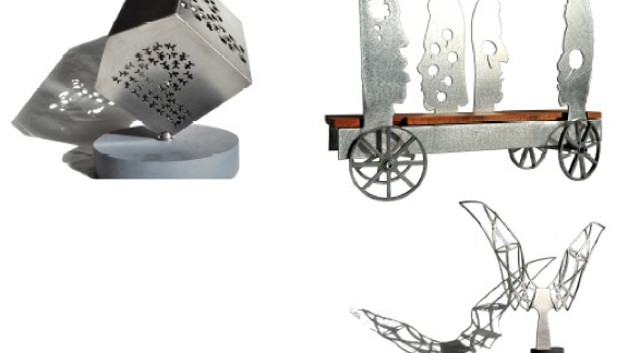 Artist Pete Beeman will install three art sculptures along the Hampline ...