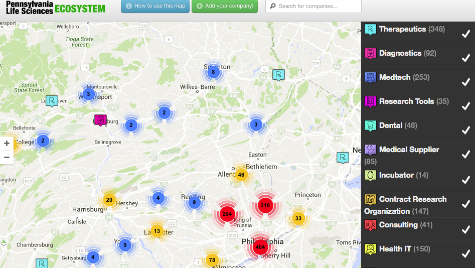 Industry organizations unveil interactive map to showcase life sciences ...