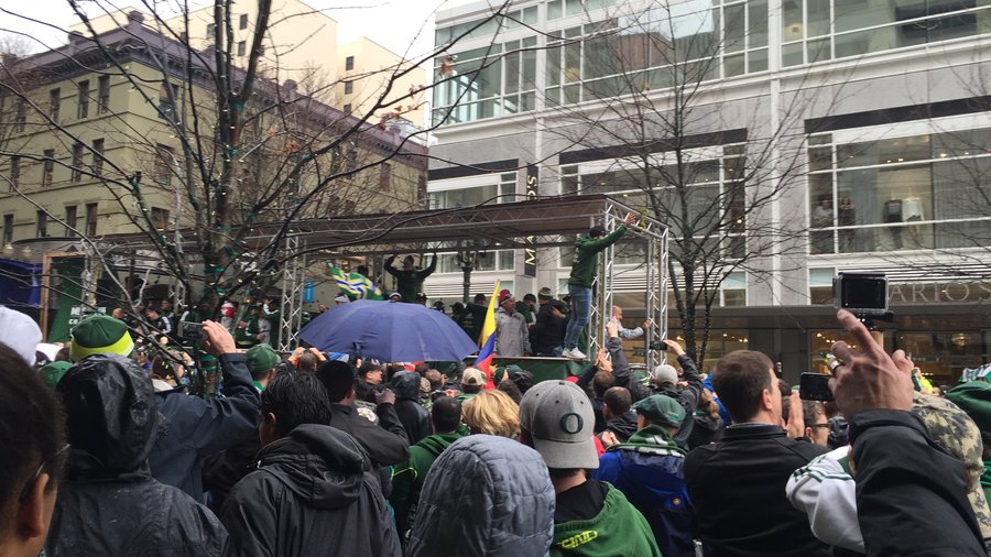 Timbers parade Andy Valeri