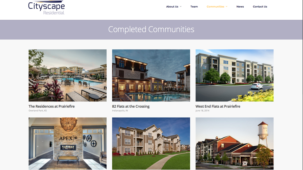 Indianapolis-based Cityscape Residential LLC plans third major ...